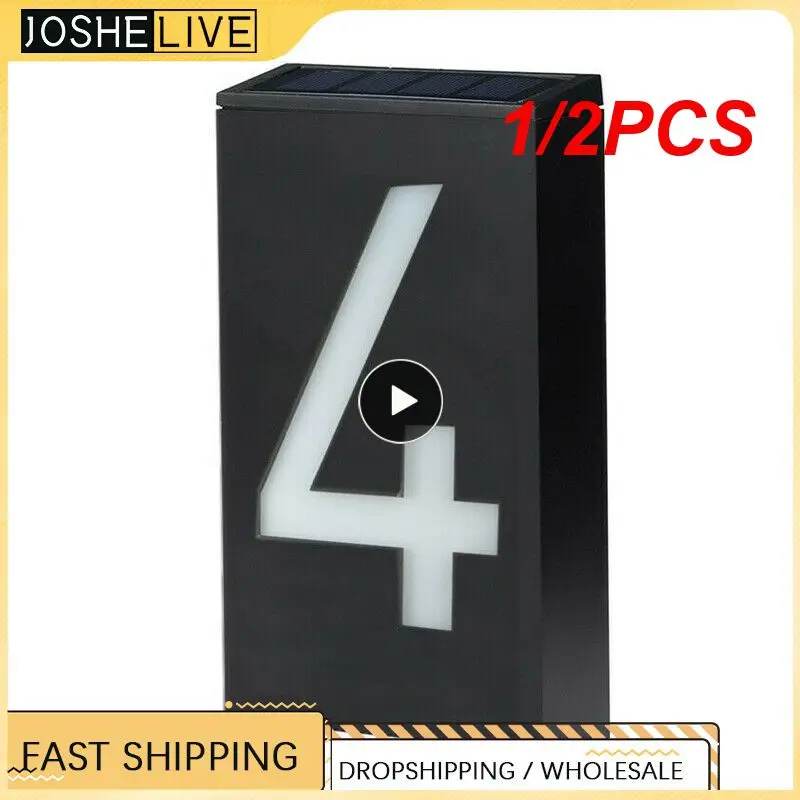House-Number-Solar-Led-Light-Outdoor-Garden-Solar-Number-Door-Plate ...