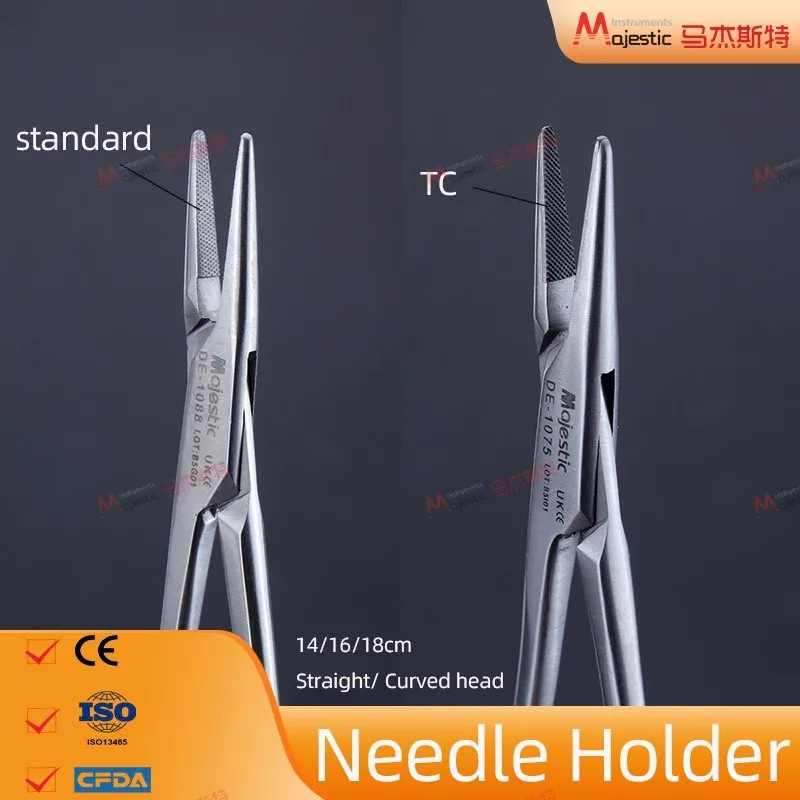 1pc Dental Surgical Needle Holder Straight Implant Autoclavable ...