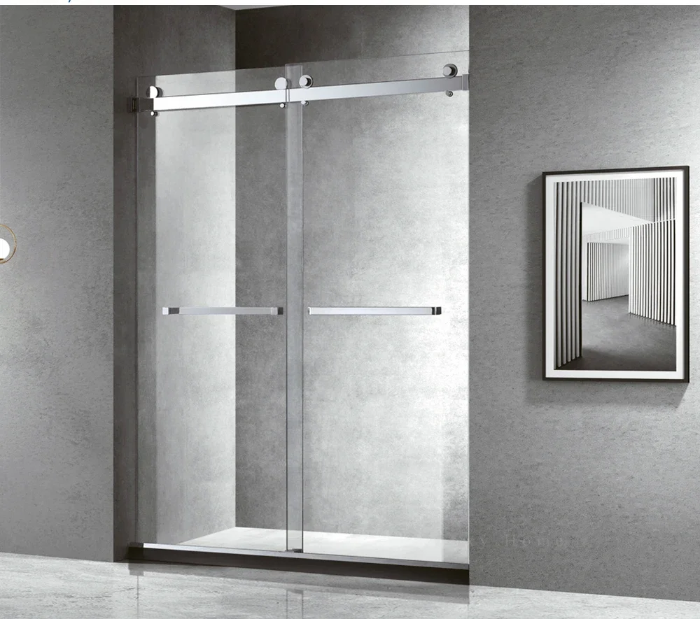 10mm-Thickness-Rectangle-Shower-Cubicle-Enclosure-Frameless-Two-Sliding ...