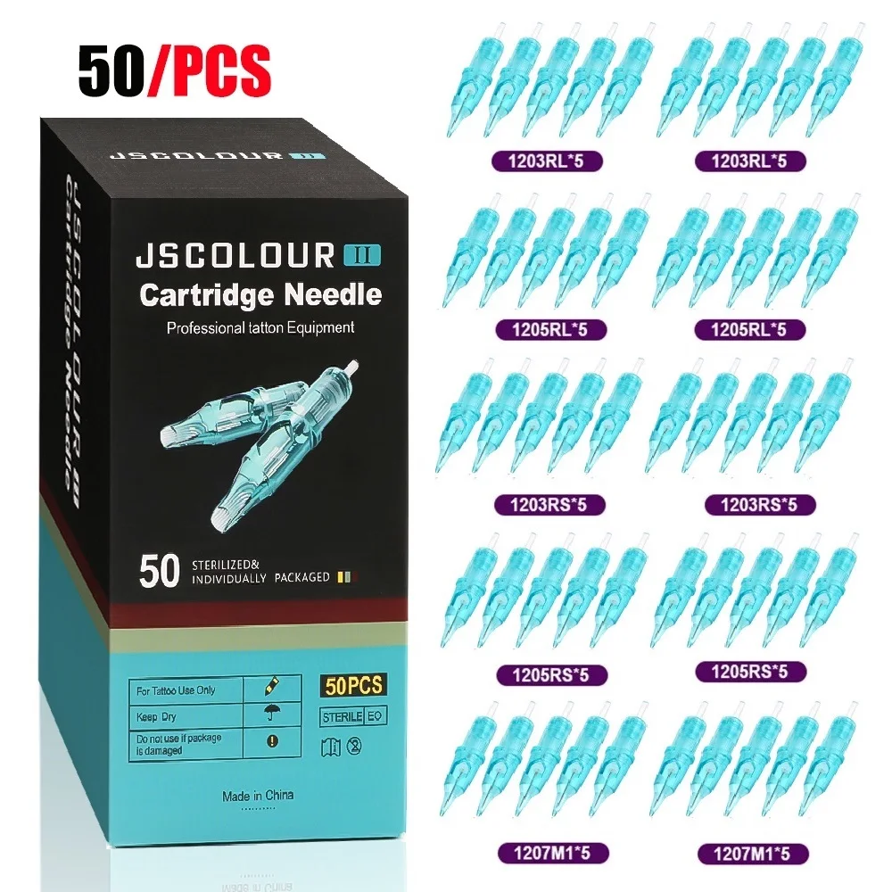 50pcs-Mixed-Tattoo-Cartridge-Needles-Original-with-Membrane-0-35mm-Safe-Disposable-Cartridges-RL ...