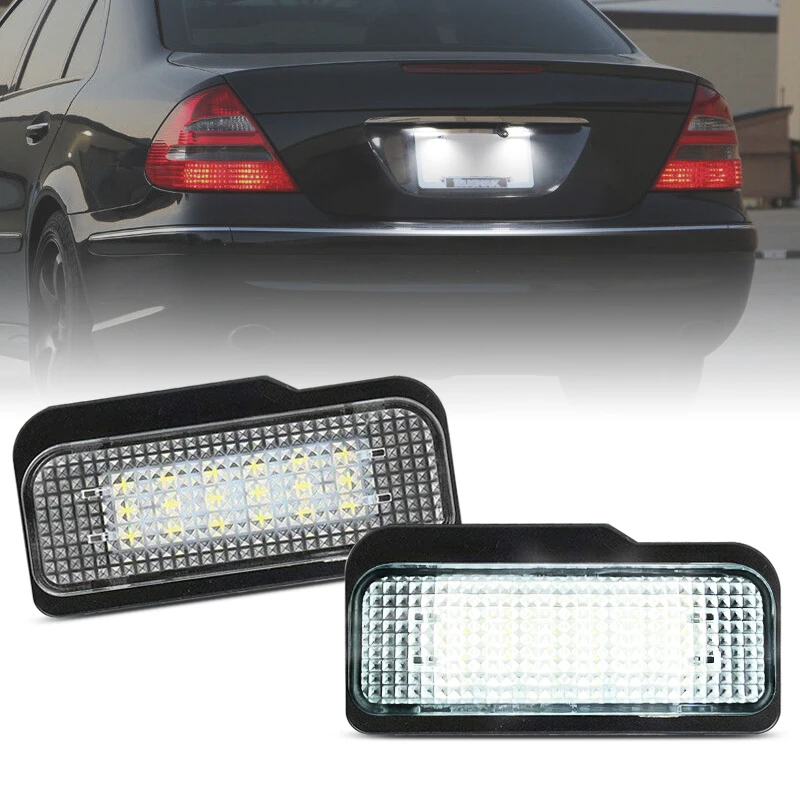 2Pcs For Benz W211 S211 S203 W219 R171 Tesla Model S White LED Number ...