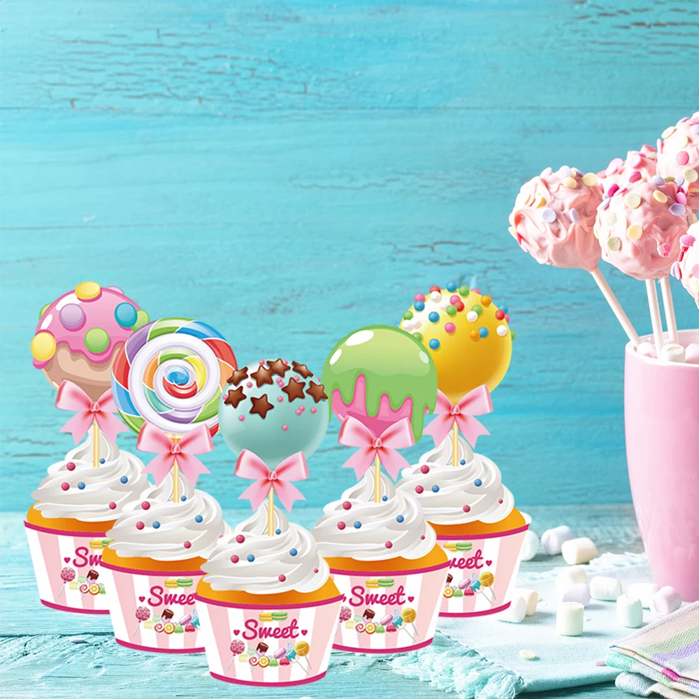 Cartoon Lollipop Cupcake