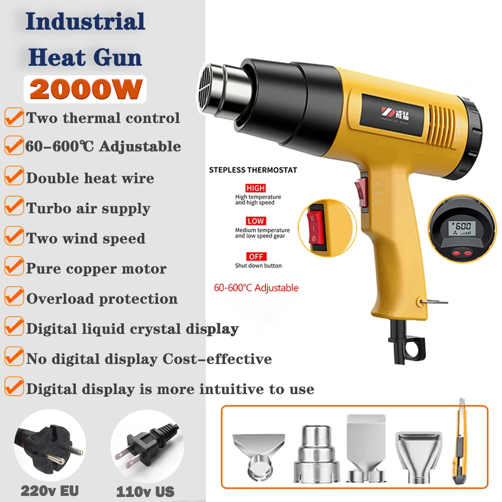 Industrial-Electric-Hot-Air-Gun-Thermoregulator-Heat-Guns-Shrink ...