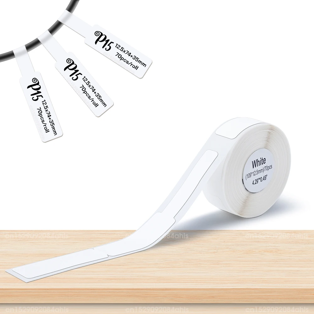 P15 Label Paper White Wire Cable Fiber Wire Tags Label Sticker ...