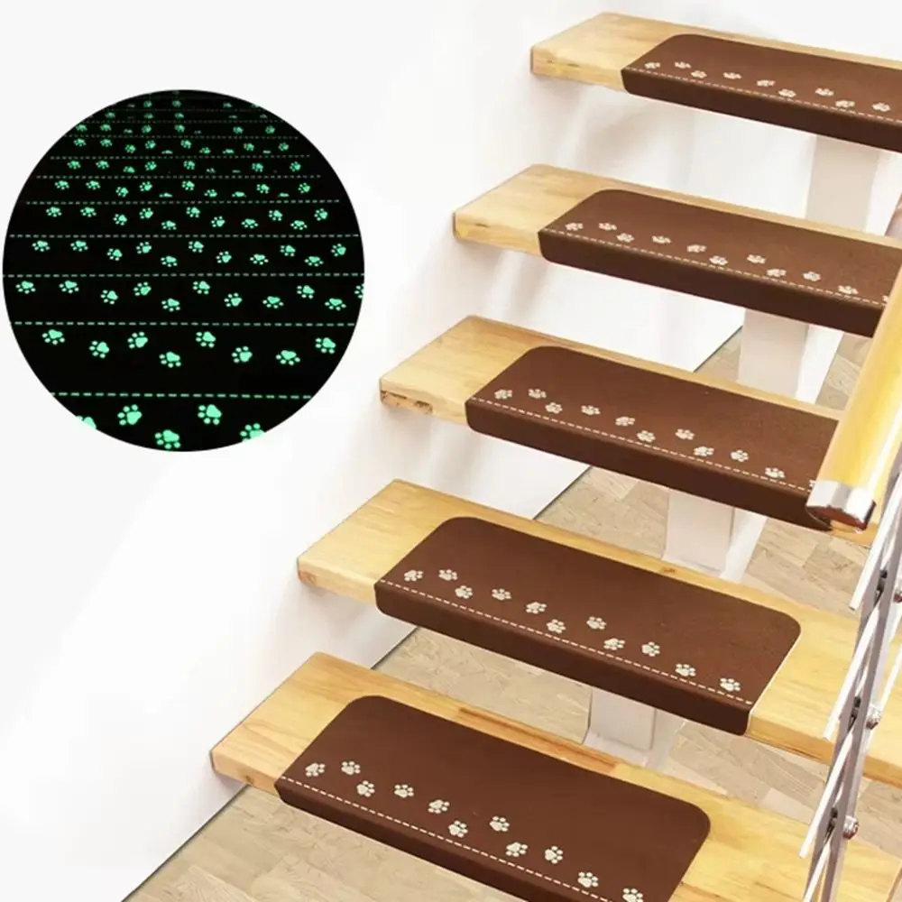 Cute Self Adhesive Luminous Bear Claw Stair Mat Washable Safety Mute ...