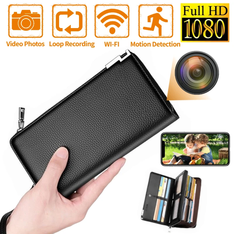 1080P-HD-Mini-Filmadora-Port-til-WIFI-Wallet-Camera-PU-Wallet-Camera ...