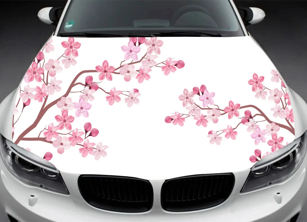 Japanese Cherry Blossom Vehicle Painting Dear Manga Hood Sticker Packed ...