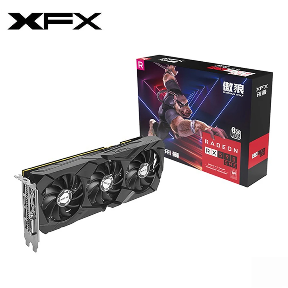 XFX New Radeon RX 590 GME 8GB Graphics Cards 2304sp GDDR5 256bit Gaming XFX New Radeon RX 590 GME 8GB Graphics Cards 2304sp GDDR5 256bit Gaming