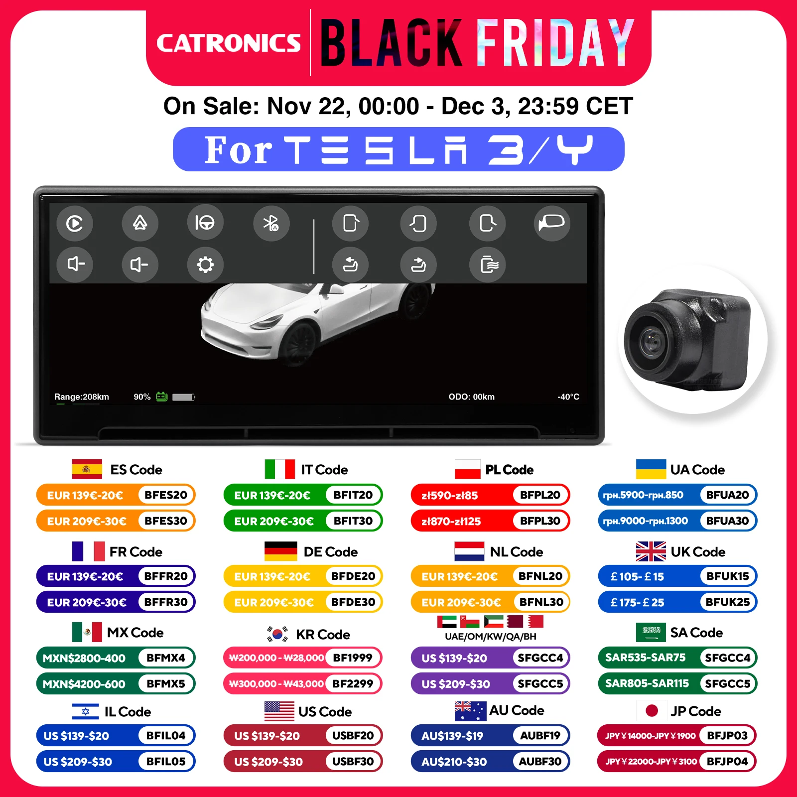 CATRONICS-Head-Up-Display-for-Tesla-HUD-with-Air-Outlet-And-camera-Fit ...