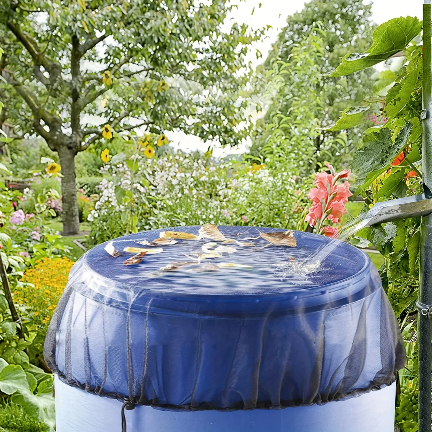 31-40in-Mesh-Cover-for-Rain-Barrels-Netting-with-Drawstring-Water ...
