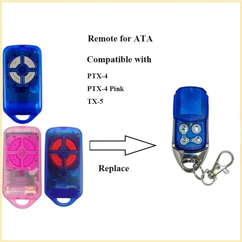 For ATA PTX4 PTX4-Pink Herculift Garage Door Remote Control 433.92MHZ ...