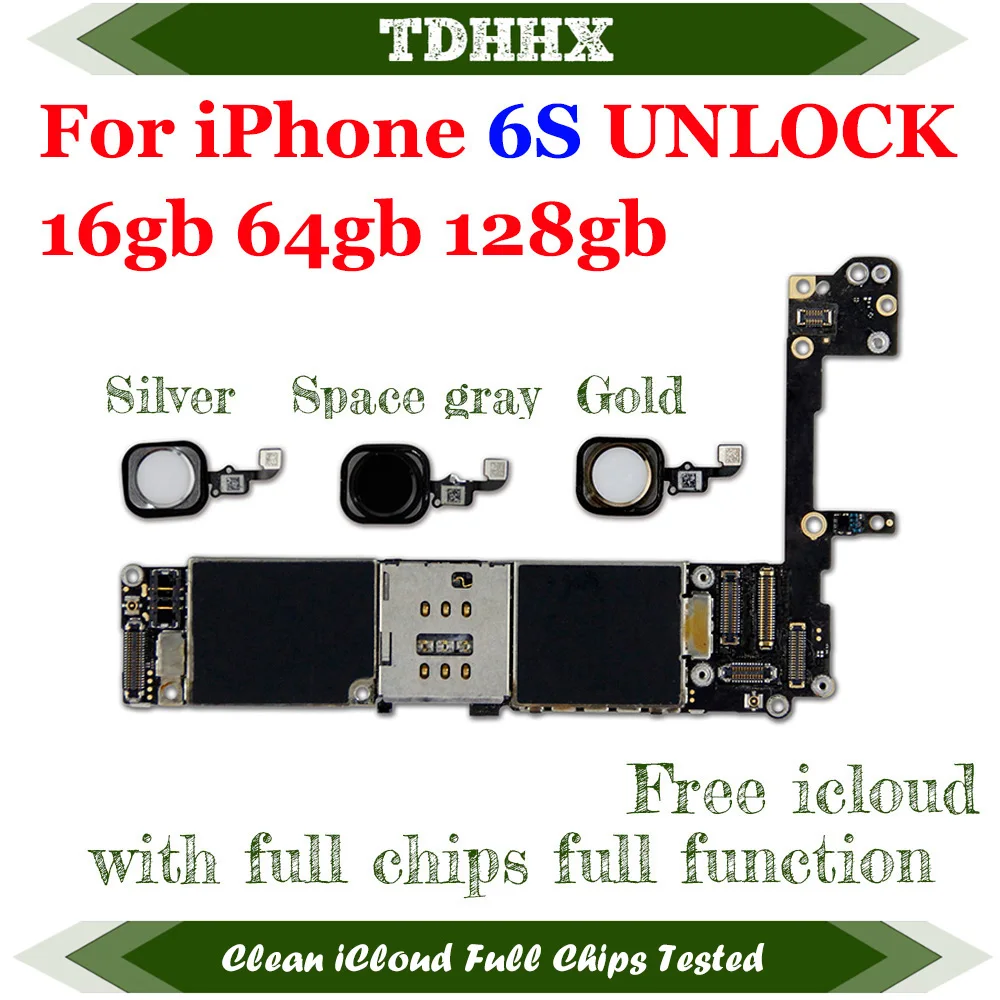 Mainboard with/Without Touch ID - High-Quality For iPhone 6S ...
