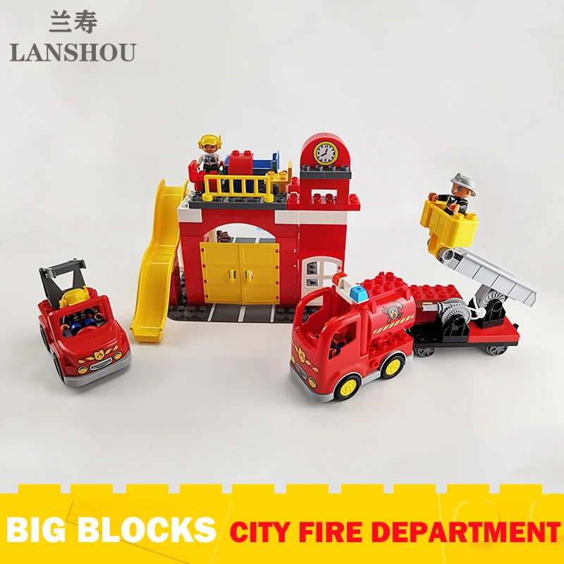Big-Size-City-Fire-Station-Scene-rescue-Vehicle-Model-Construction ...