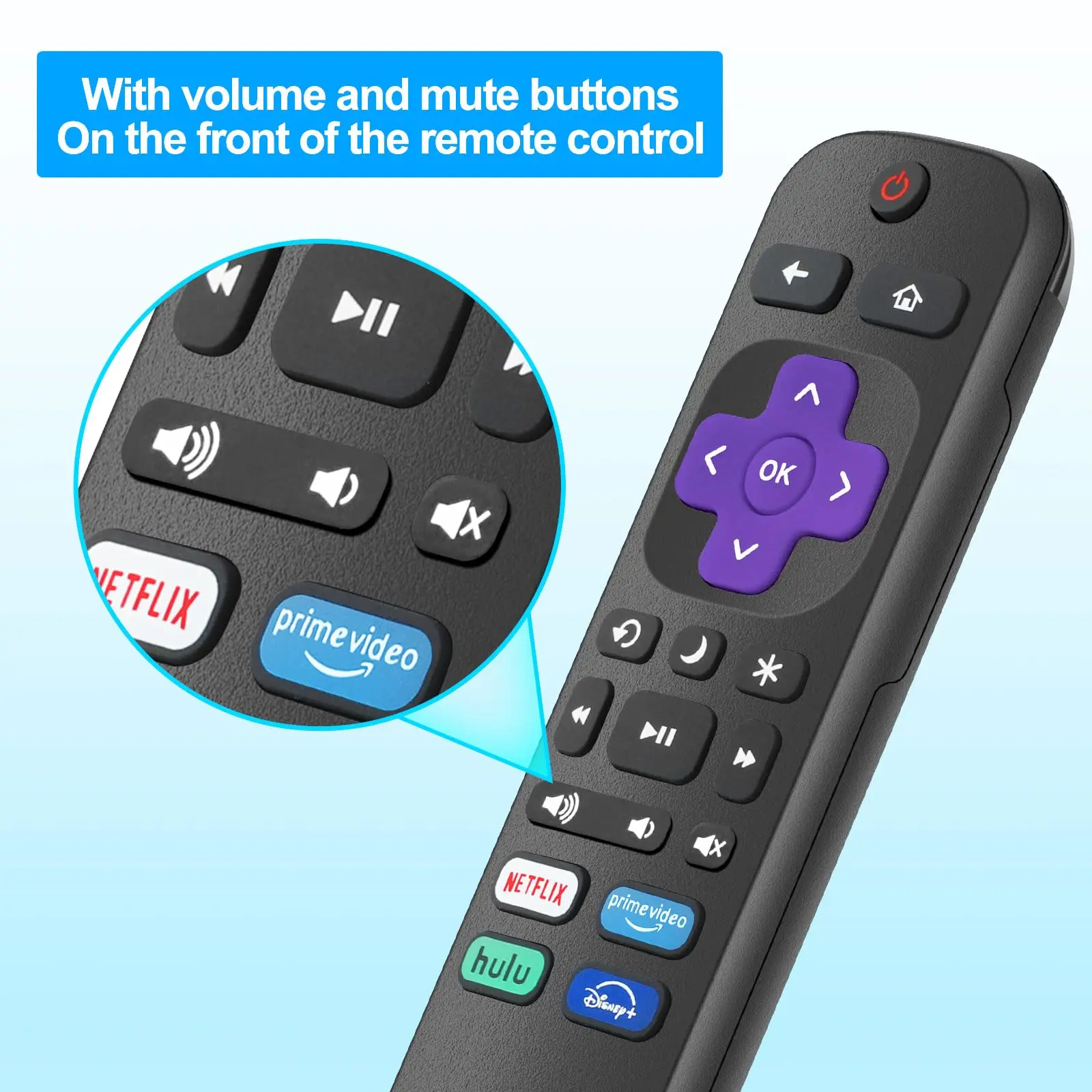 Control-remoto-de-TV-de-repuesto-para-Roku-TV-control-remoto-infrarrojo ...