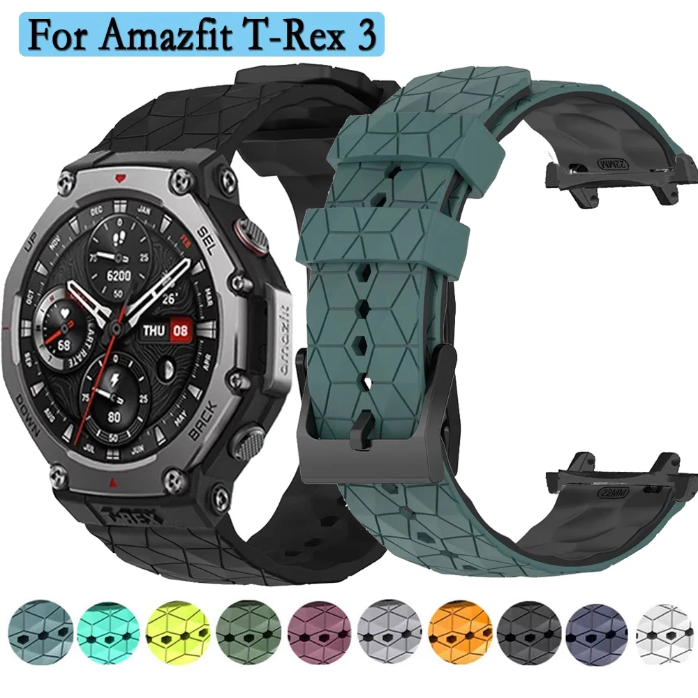 Silicone Strap For Amazfit T-Rex 3 Smart Watch Sport Replacement ...