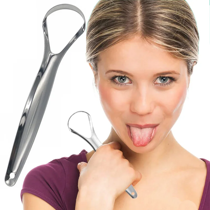 1PC-Stainless-Steel-Tongue-Scraper-Oral-Tongue-Cleaner-Brush-Cleaning ...