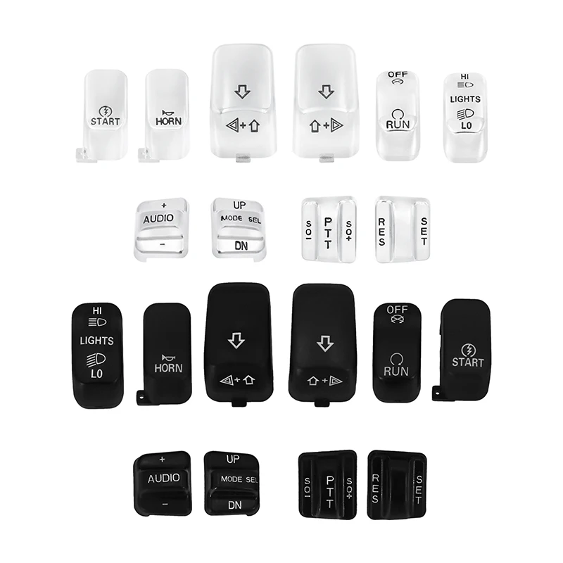 Motorcycle Hand Control Buttons Switch Housing Caps For Harley Touring ...