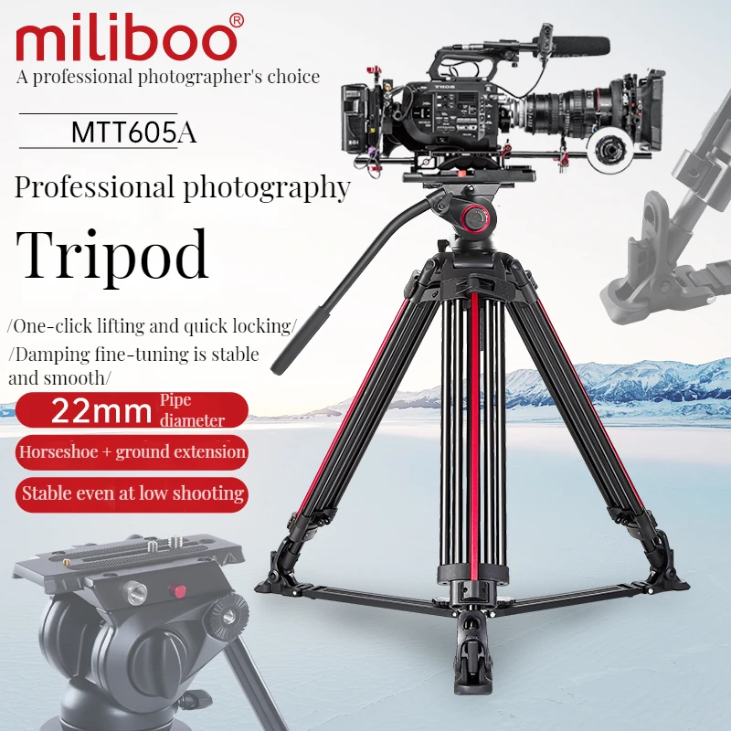 Miliboo-MTT605A-Video-Tripod-Professional-Camera-Stand-with-Ground ...