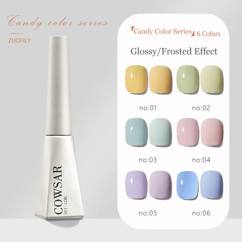 Candy Color Series Nail Gel Polish 12ml Yellow Pink Purple Blue Green ...