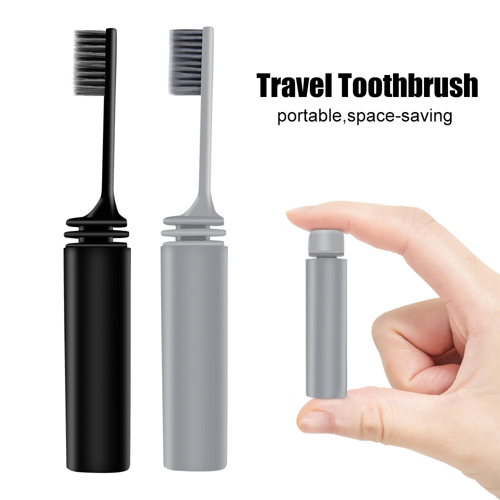 2pcs Folding Travel Toothbrush Outdoor Portable Small Tooth Brush ...