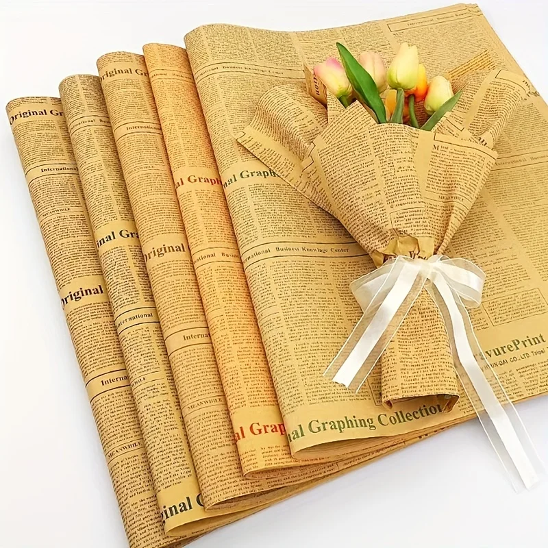 5pcs-Vintage-Gift-Flower-Wrapping-Paper-English-Kraft-Paper.jpg