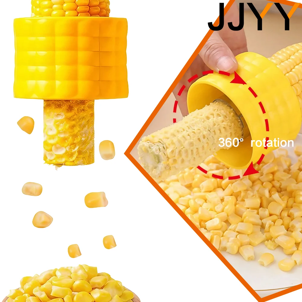 JJYY Stainless Steel Corn Grater Corn Cob Cutter Thresher Rotary Peeler ...