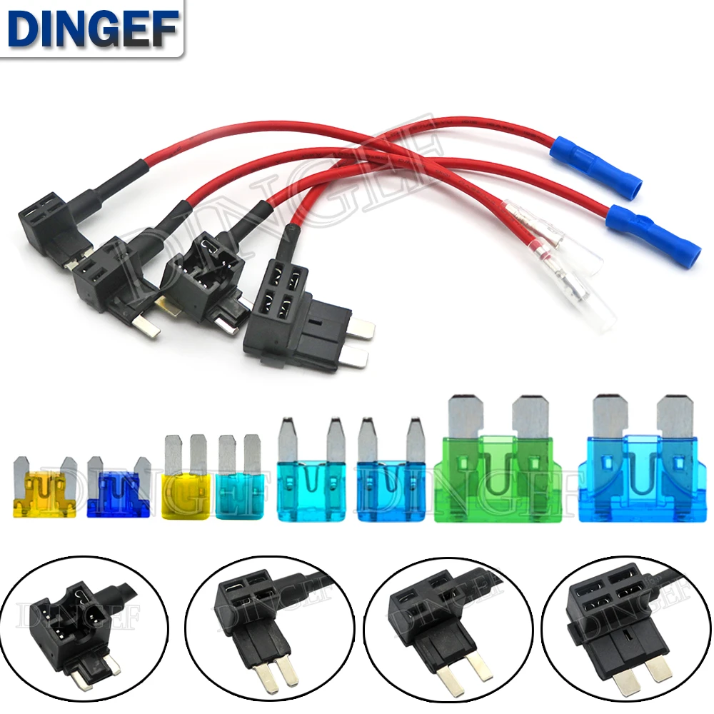 1set 12v Mini Small Medium Size Car Fuse Holder Add-a-circuit Tap ...
