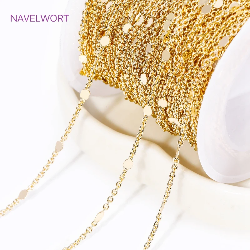 Wholesale-14k-Gold-Plated-Round-Disc-Chains-Brass-O-Shape-Thin-Chains ...