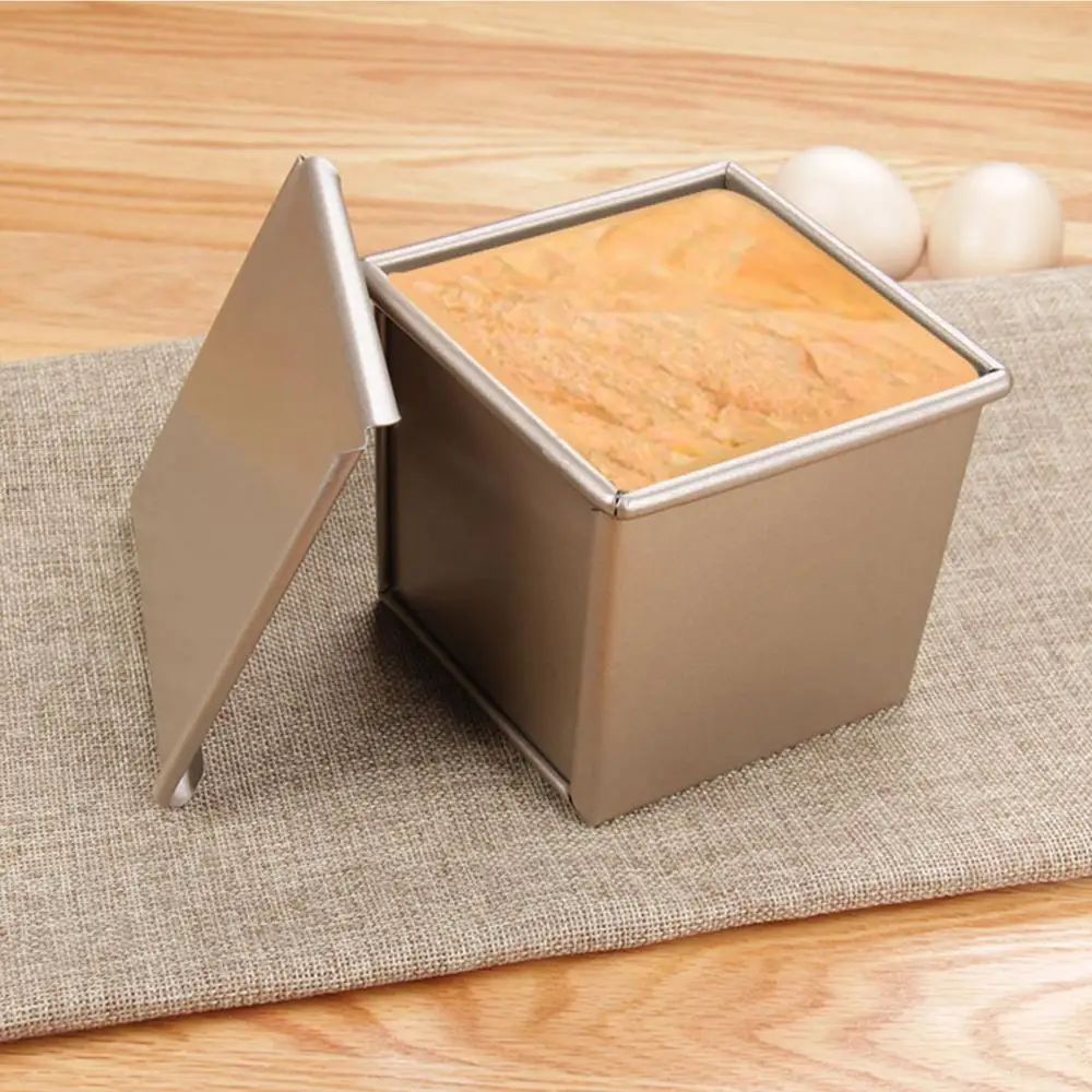 Carbon Steel Toast Boxes Non-Stick Bread Toast Mold Box With Sliding ...