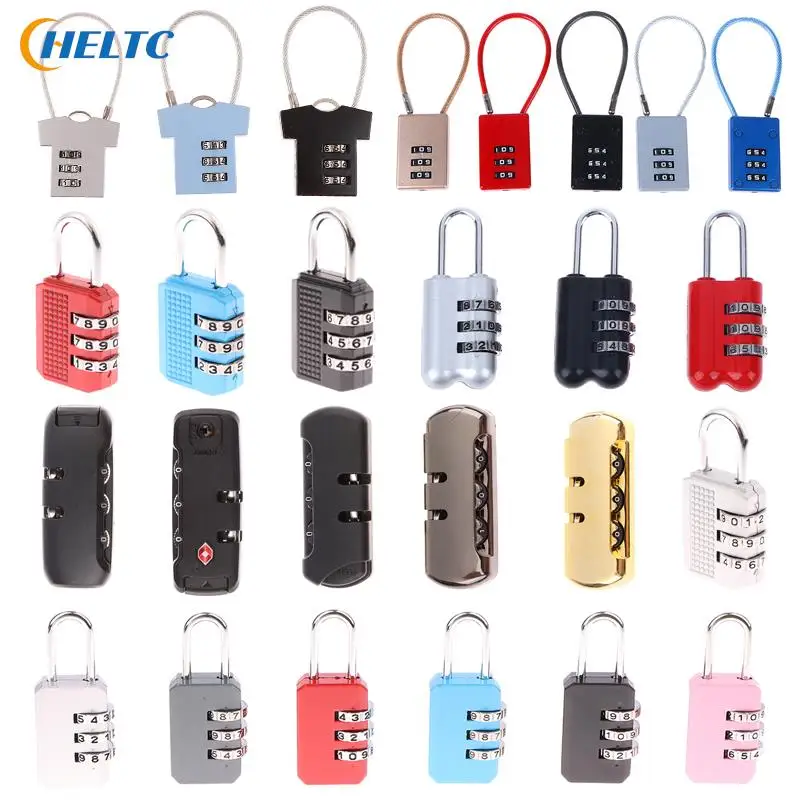 1PCS-3-Digit-Aluminum-Alloy-Password-Lock-Steel-Wire-Security-Lock ...