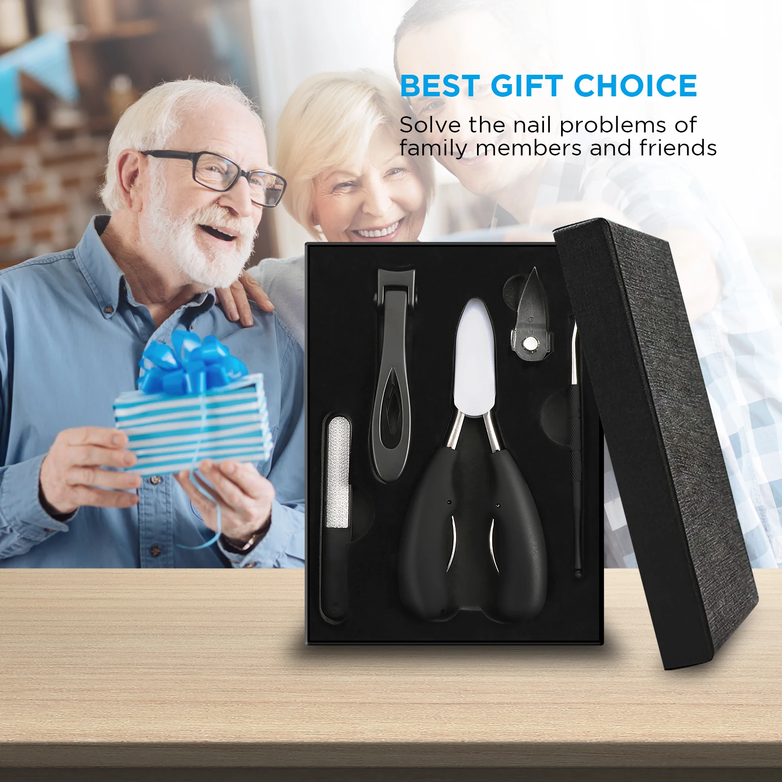 5pc/set Toenail Clippers Set Professional Thick Ingrown Toe Nail ...