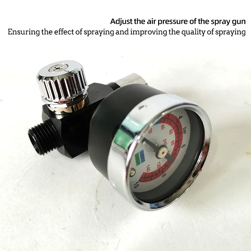 WARTE Spray Gun Air Pressure Gauge Pneumatic Spray Gun Tail Intake ...