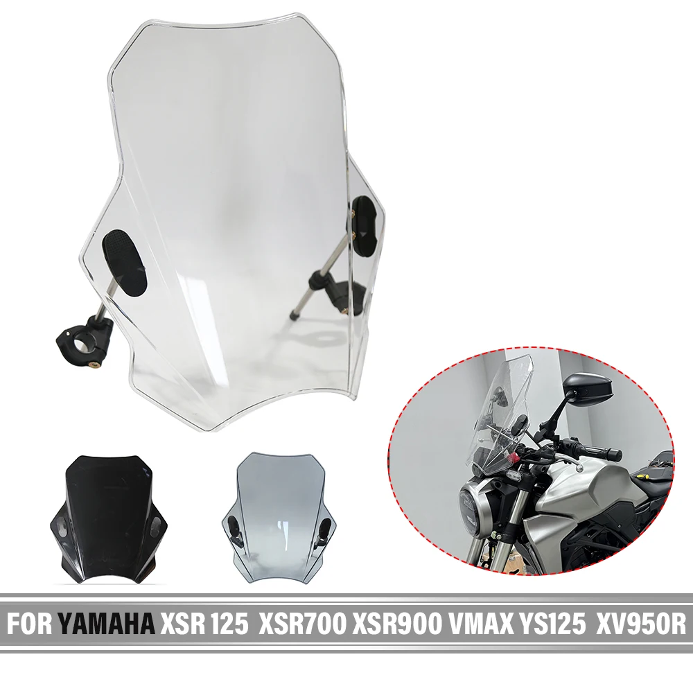For-YAMAHA-XSR-125-XSR700-XSR900-VMAX-YS125-XV950R-Windshield ...