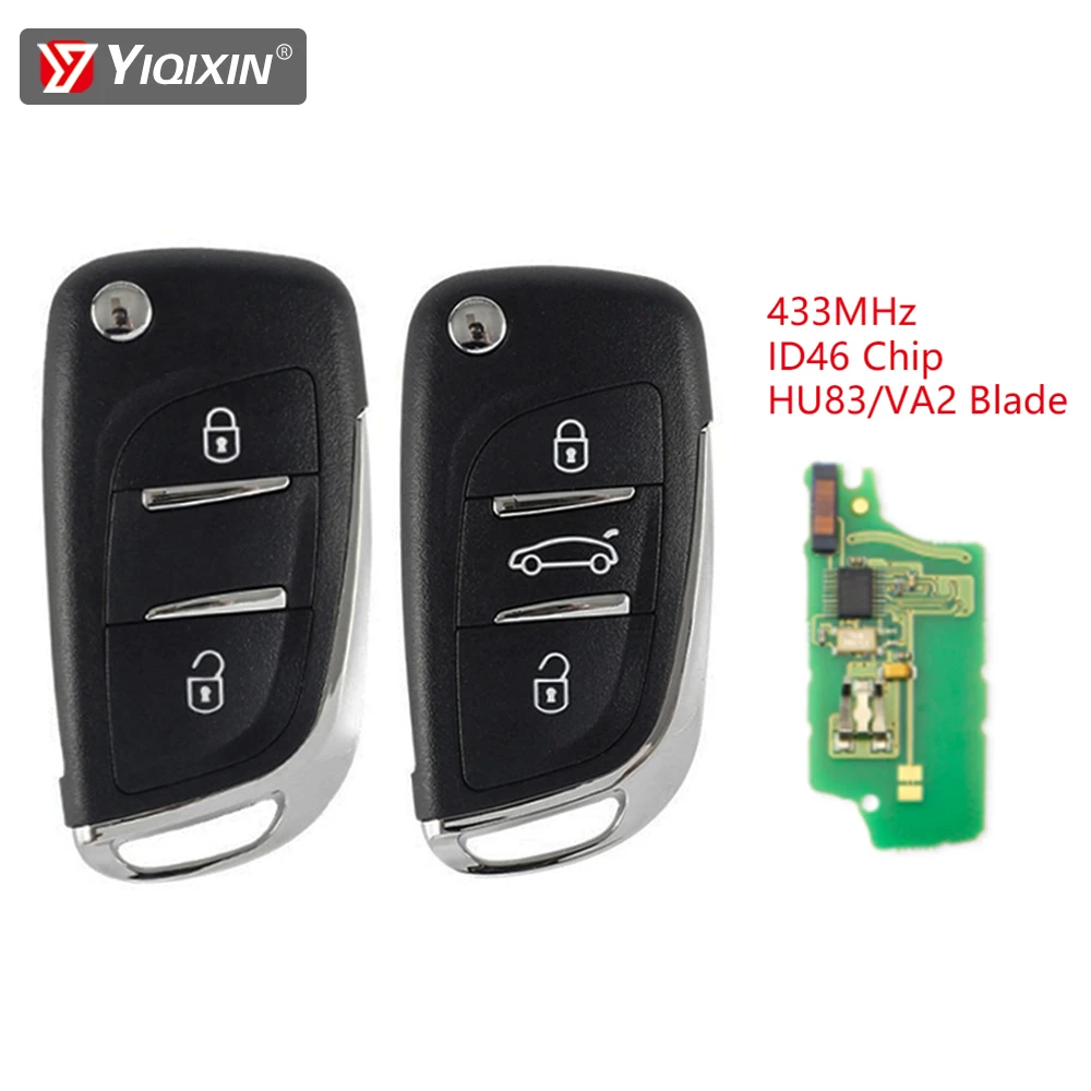 YIQIXIN Modified Remote Car Key For Peugeot 207 307 407 306 408 308 807 ...