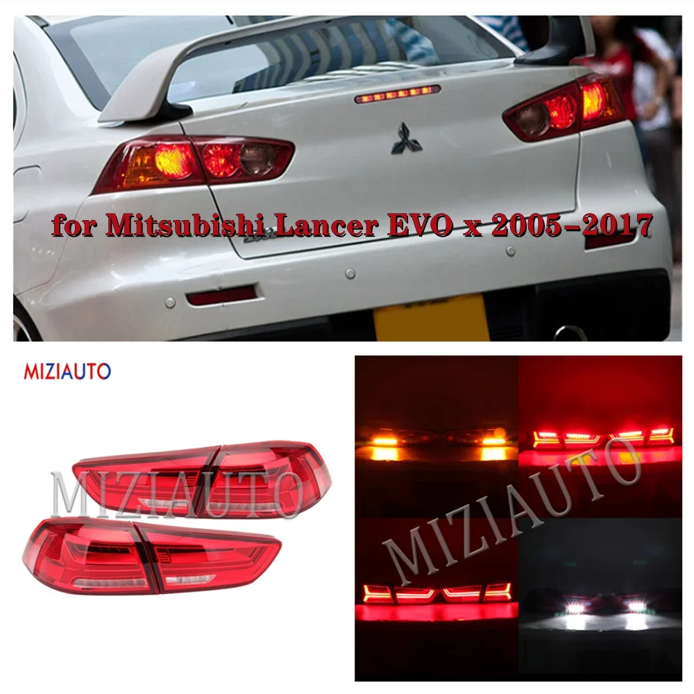 LED Tail light For Mitsubishi Lancer EVO x 2005-2017 Rear Lights Stop ...
