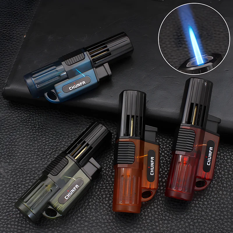 Windproof-Cigar-Cigarette-Lighter-Jet-Torch-Transparent-Visible ...