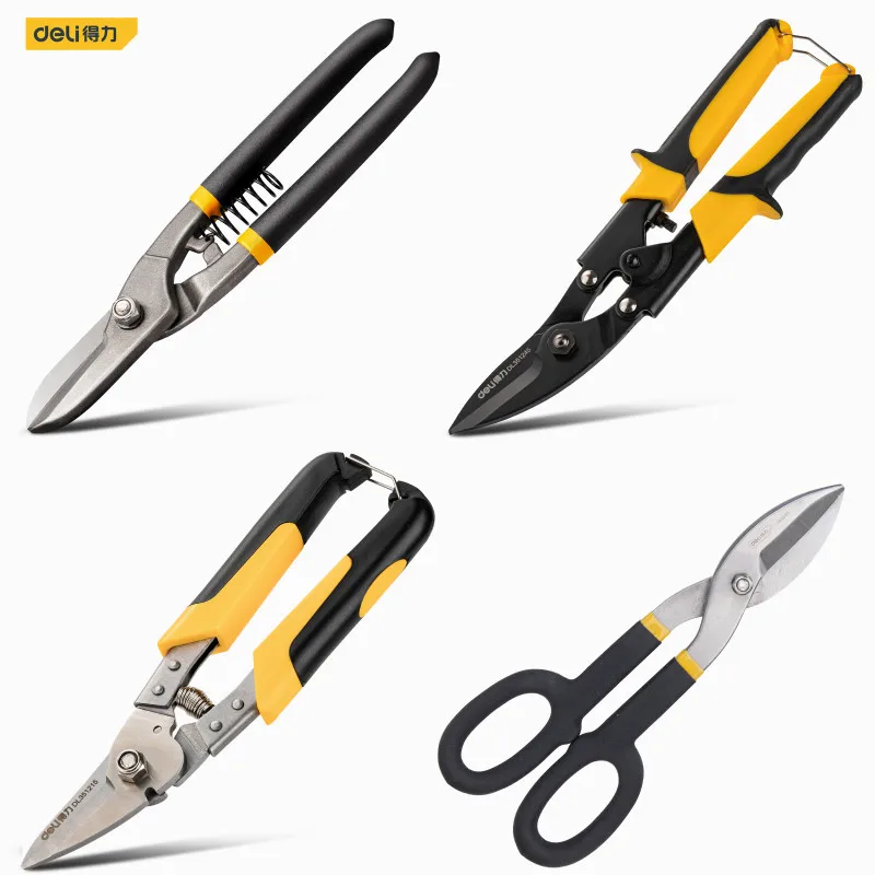 Deli-4-Style-Multifunctional-Tin-Plate-Metal-Scissors-Metal-Sheet ...