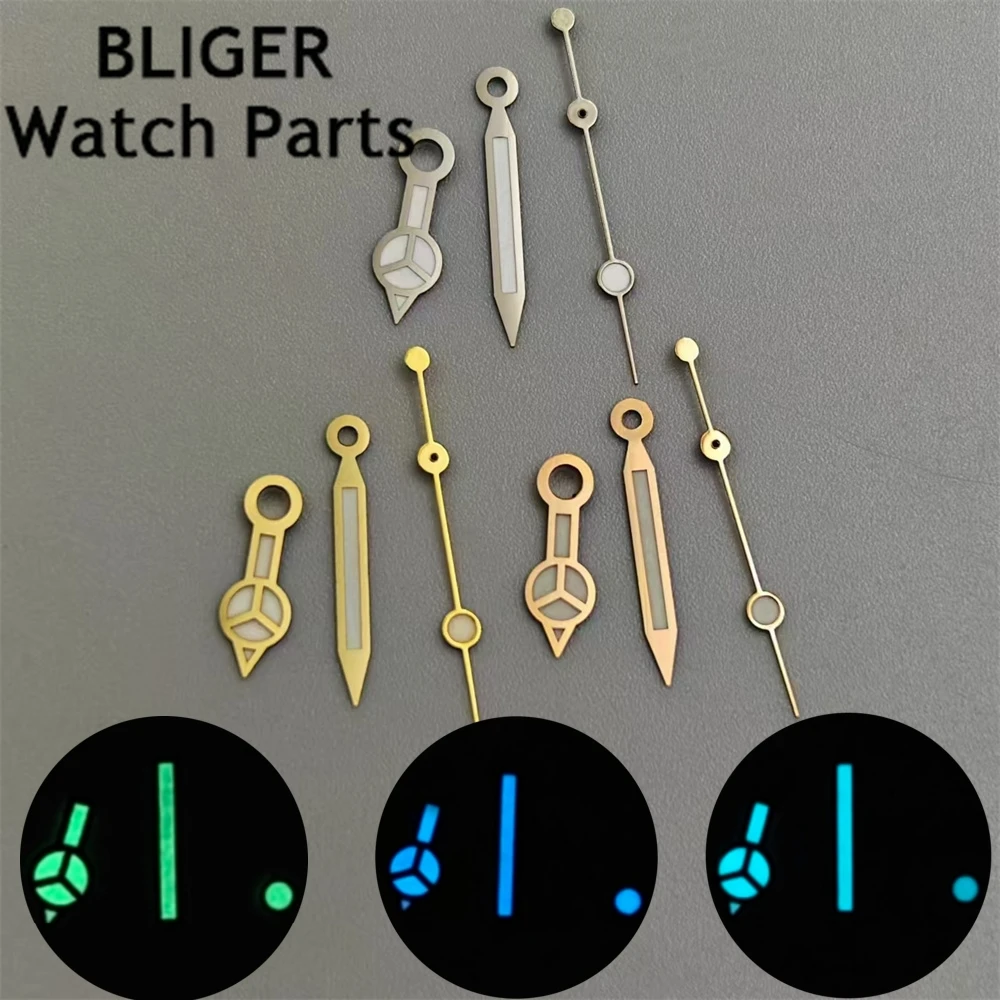 BLIGER Watch Hands Silver Gold Rose Gold Hands Green/Blue/Blue Green ...