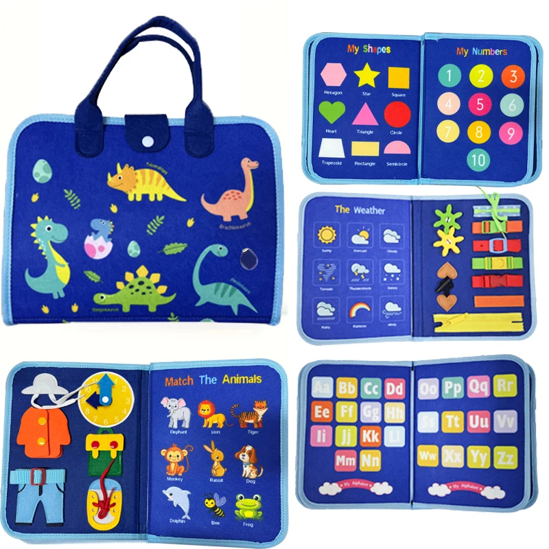 Children's Travel Toy Felt Activity Quiet Book Busy Board Educational ...