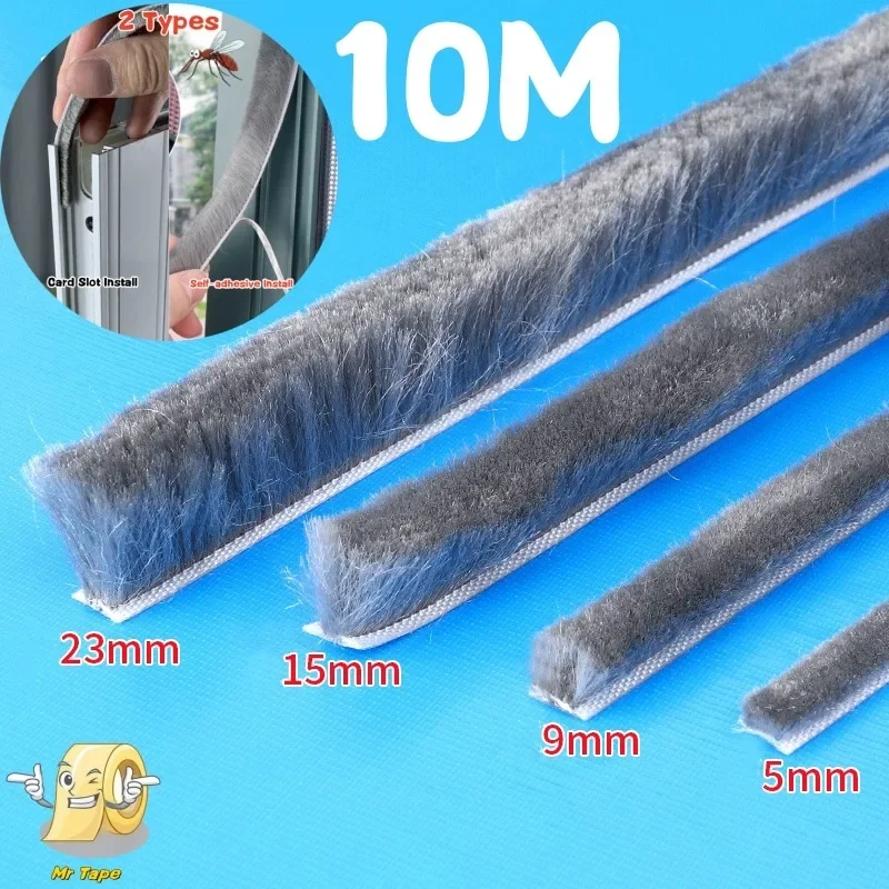 10M-Brush-Strip-Self-Adhesive-Door-Window-Sealing-Strip-Windproof-Dust ...
