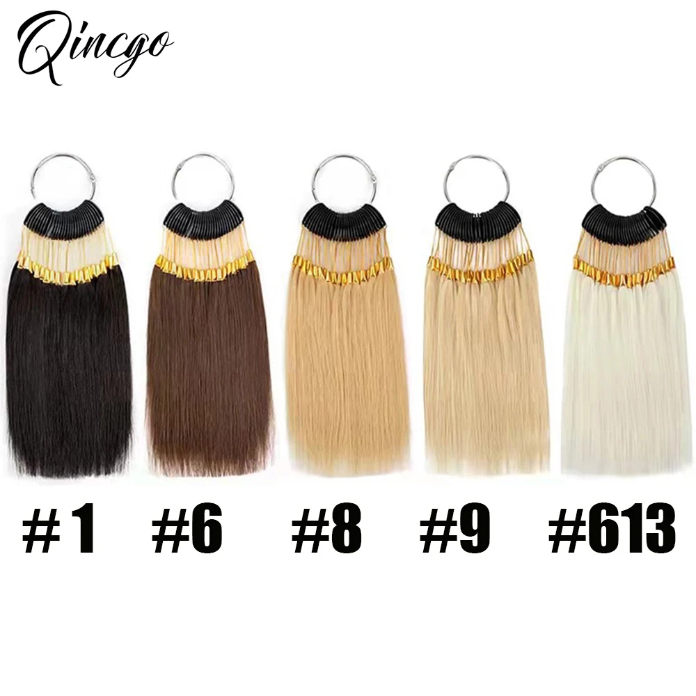 Real-Human-Hair-Swatches-Hair-Color-Plate-For-Testing-Hair-Color-Ring ...