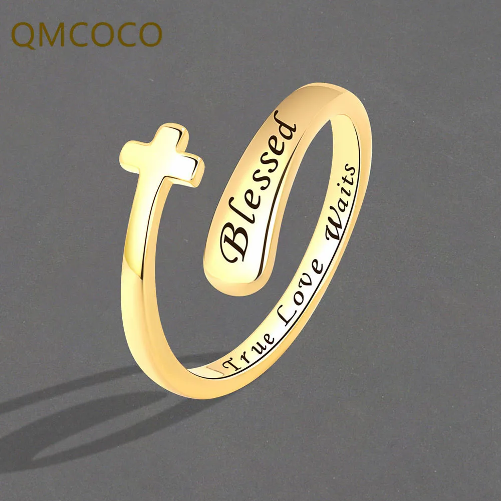 Silver-Color-New-Simple-Cross-Gold-Color-Ring-For-Women-And-Men-Fashion ...