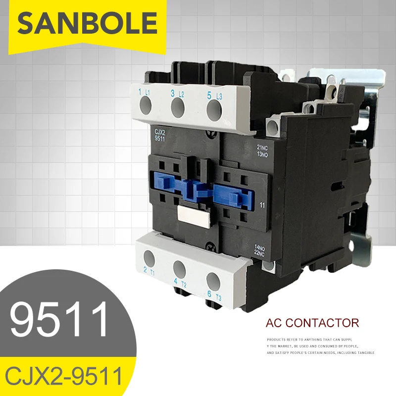 95A 3P Silver contact CJX2-9511 AC Contactor 1NO 1NC 220V 380V 110V 36V 24V 12V LC1-D
