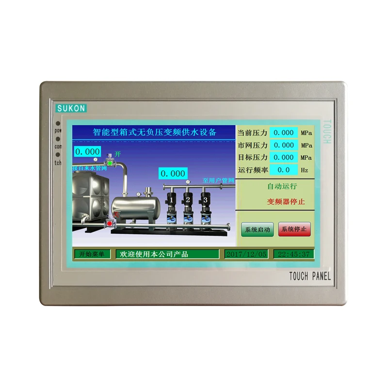 Remote Cloud Touch Screen 7 Inch Industrial Hmi Ethernet Modbus Tcp For ...