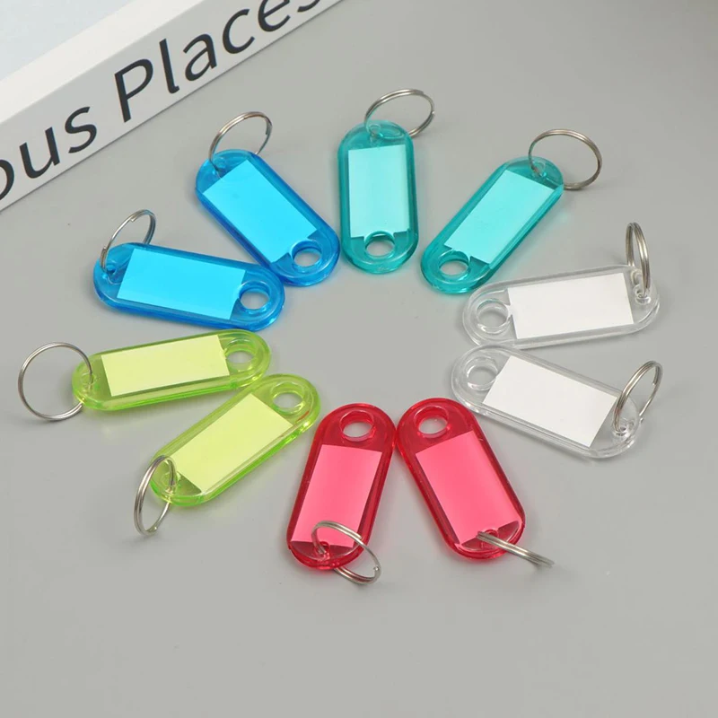 Plastic Writable Mark Number Plate | Transparent Plastic Key Chain ...