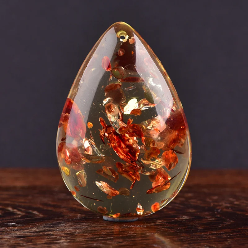 Jinpeli-Crushed-Material-Piebald-Amber-Water-Drop-with-Shape-Pendant ...