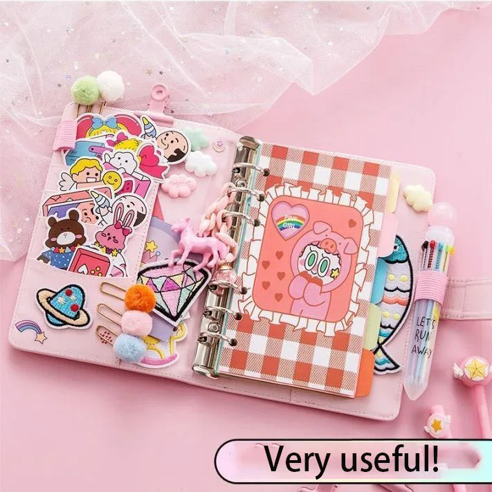 Beautiful-Girl-Heart-Ledger-Loose-Leaf-Japanese-Set-Small-Fresh-Diary ...