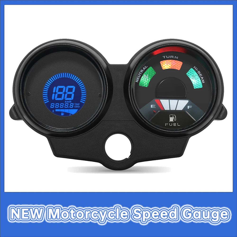 12V-LCD-Motorcycle-Speedometer-Odometer-199KM-H-Multi-Function ...