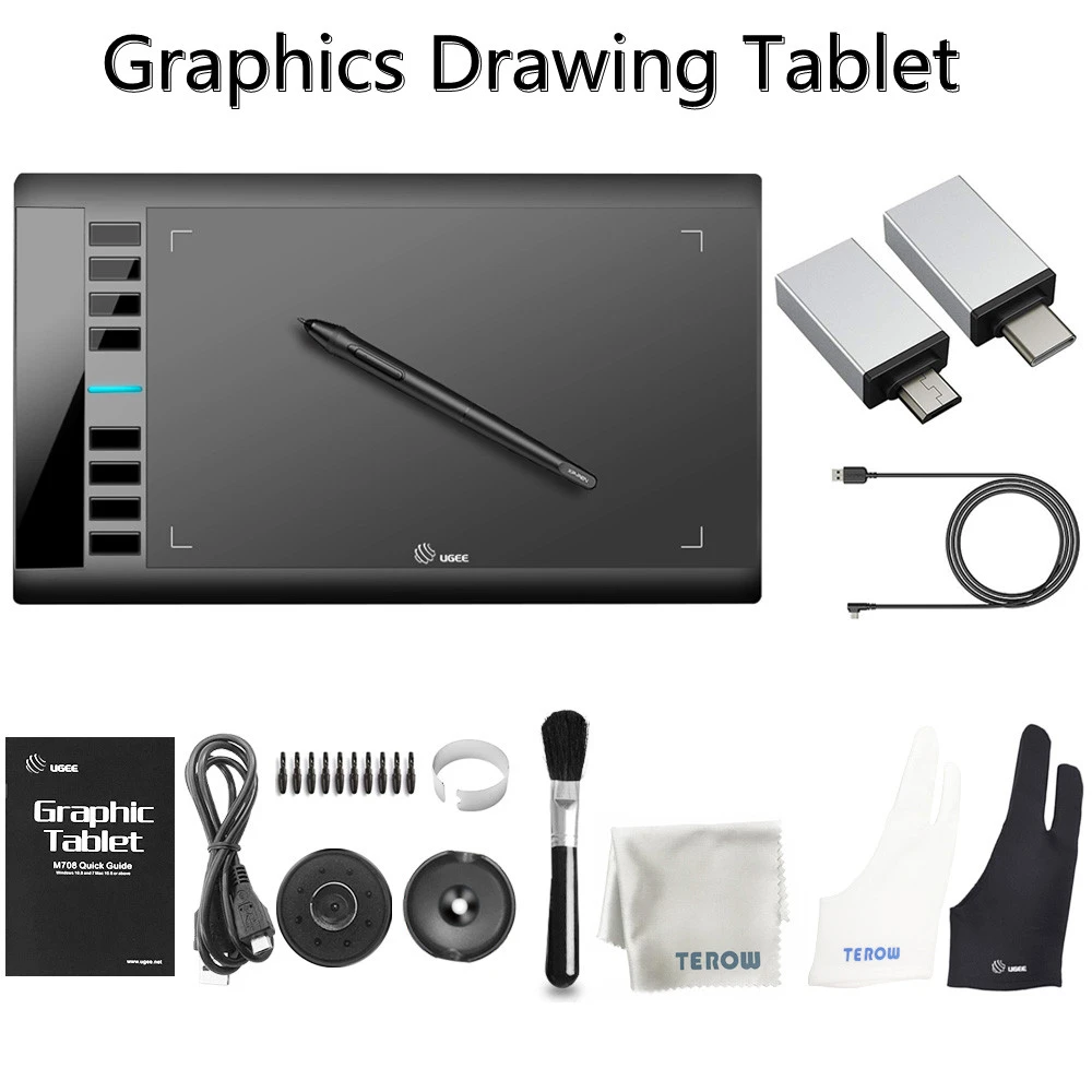 UGEE M708 Android Graphics Tablet 8192 Levels Digital Tablet Active ...