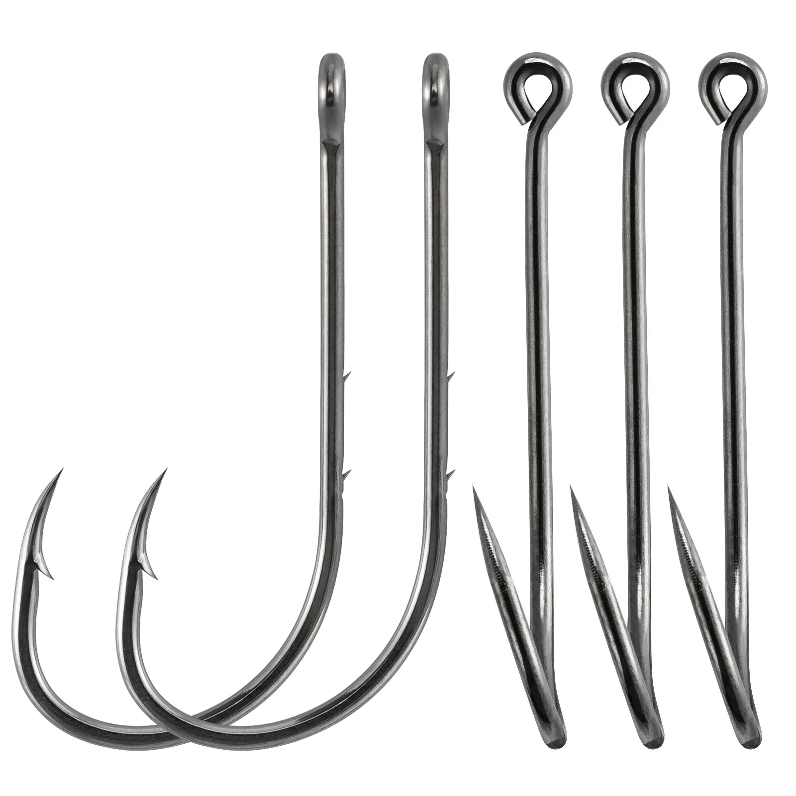 100pcs Fishing Baitholder Hook Live Bait Fishing Barbed Hook Long Shank ...
